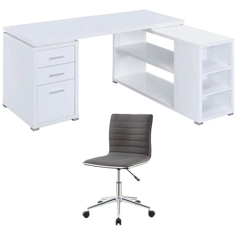 L shaped desk and chair set store