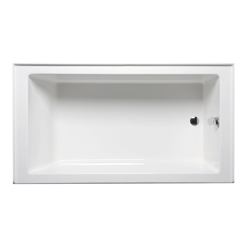Malibu Home Driftwood Ada Rh Rectangle Soaking Bathtub 60x 30x 18 In