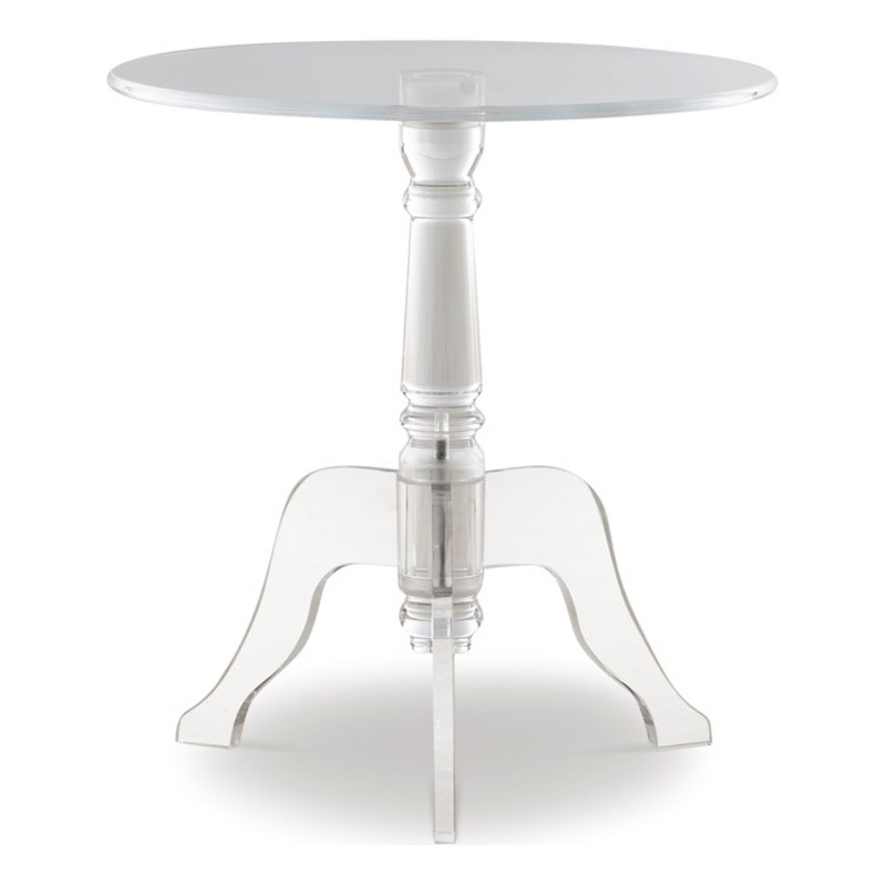 Linon Acrylic End Table in Clear - 65036ACR01U