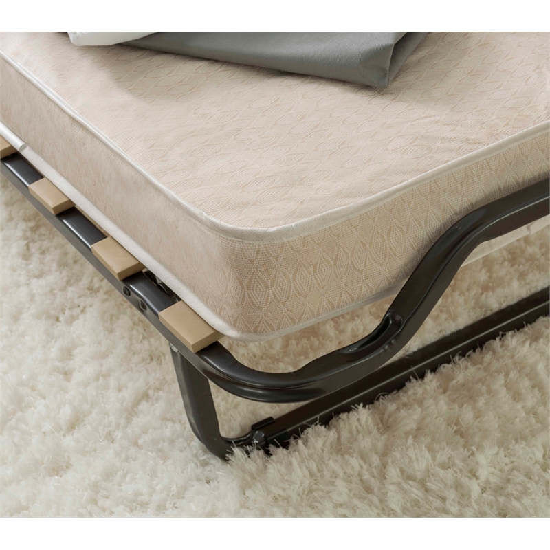 Linon Luxor Metal Frame Folding Bed with Cover in Gray | Bush Furniture ...