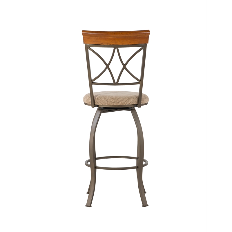 Linon Hamilton Three Piece Steel Swivel Pub Set in Matte Pewter ...
