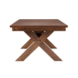 Linon Kraven Expandable Wood Dining Table X Design Legs in Dark ...