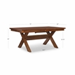 Linon Kraven Expandable Wood Dining Table X Design Legs in Dark ...