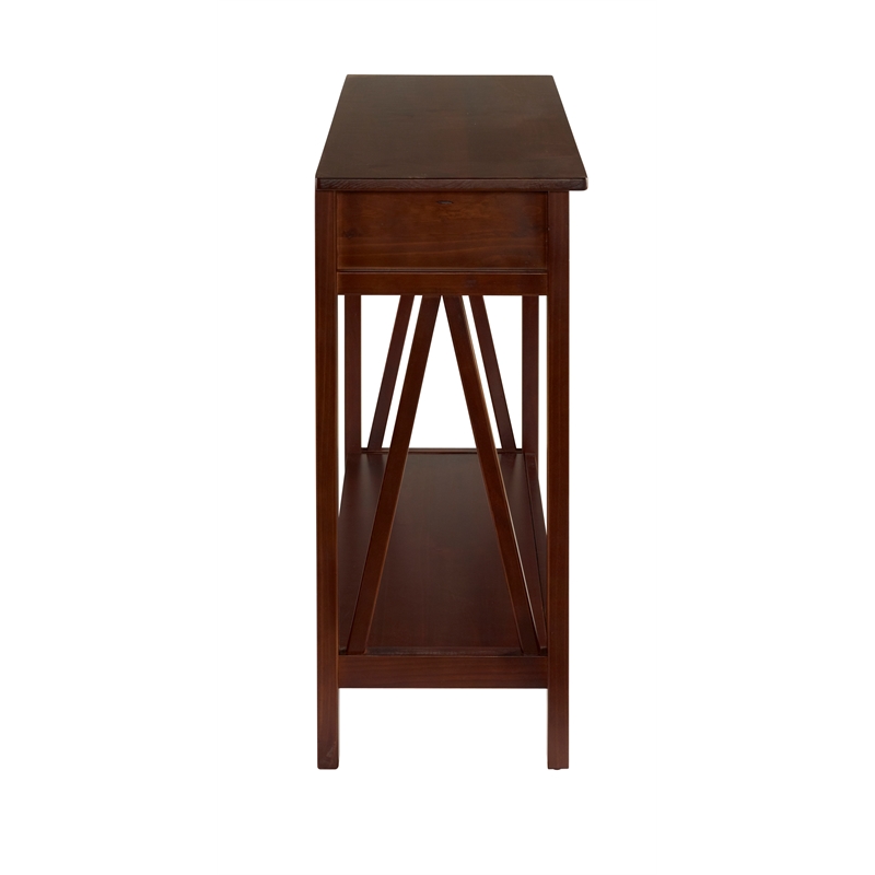 Linon Titian Wood Console Table in Brown - 86152ATOB-01-KD-U