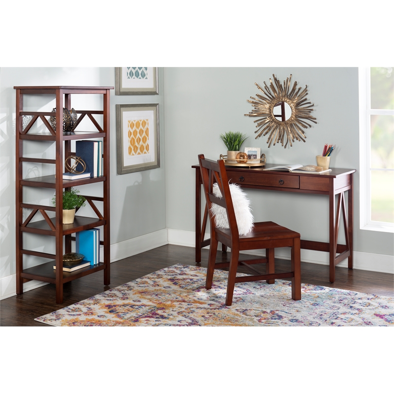 Linon Titian Wood Writing Desk in Brown - 86154ATOB-01-KD-U