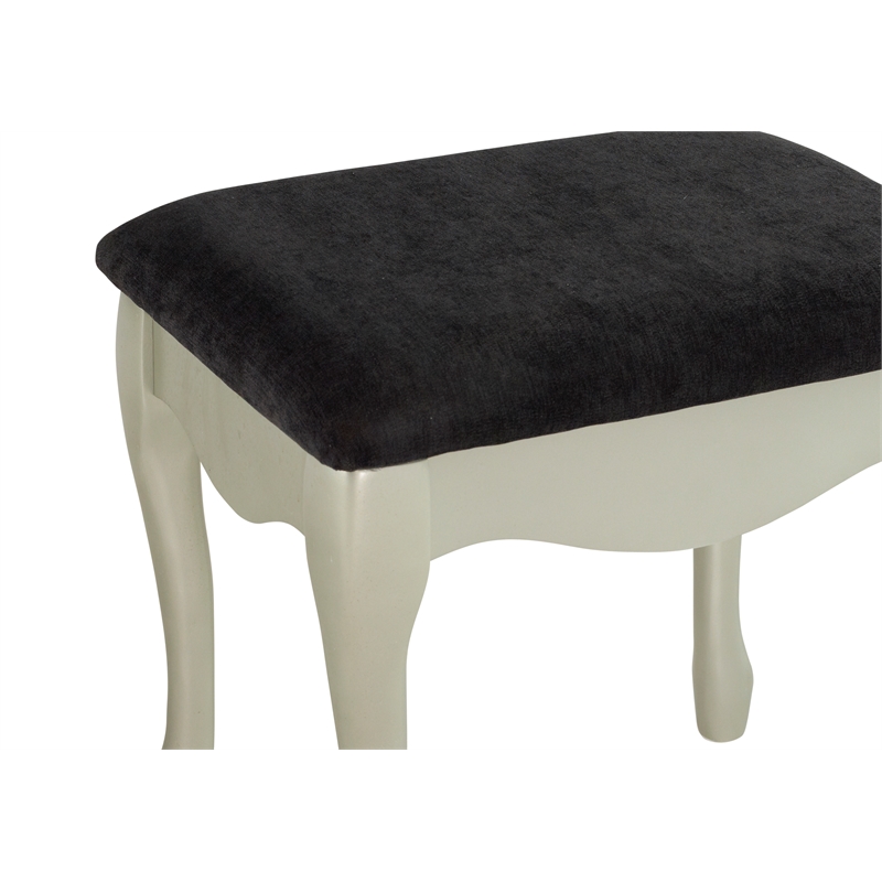 Linon Paloma Wood Vanity Set in Silver - 580425SIL01U