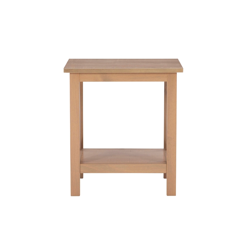 Linon Titian Wood End Table in Driftwood