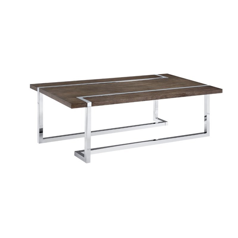 Magnussen Kieran Coffee Table in Charcoal and Chrome - T4215-43