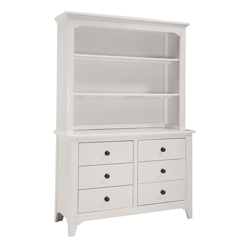 Westwood Design Taylor Farmhouse Wood Bookcase in Sea Shell White ...