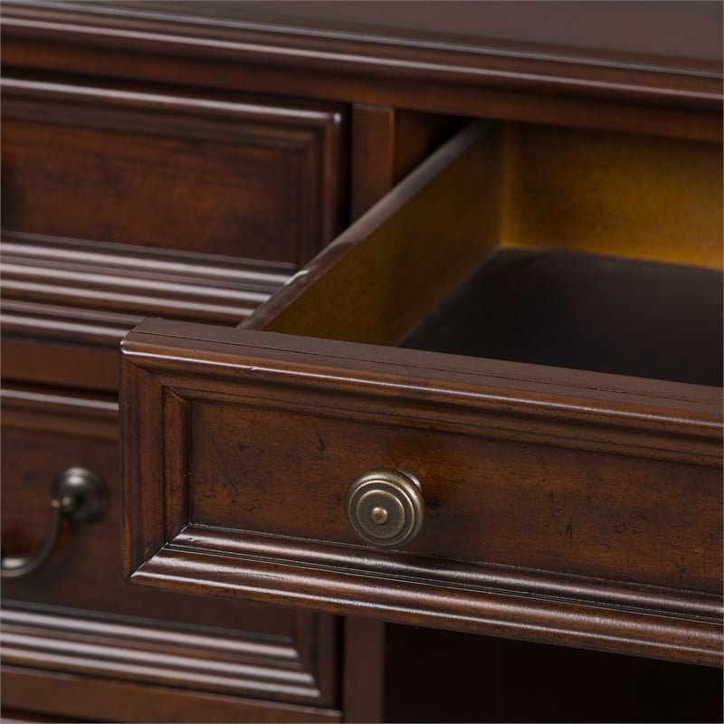 Brayton Manor Dark Brown Jr Executive Desk | Cymax Business