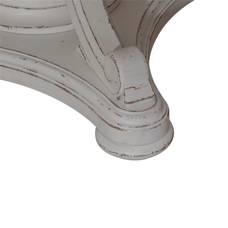 Liberty Furniture Magnolia Manor Round Wood Table Set in Antique White ...