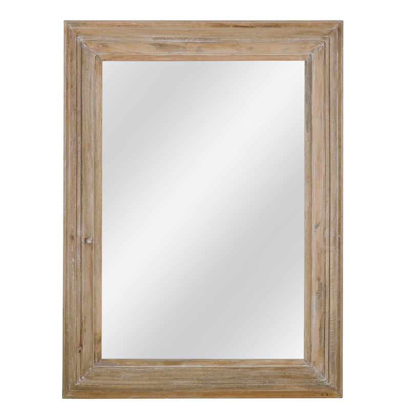 Rustic Wall Mirror in Natural Washed Wood