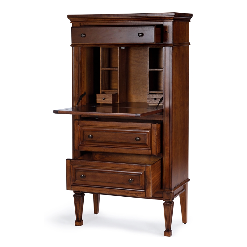 Butler Wordsworth Olive Ash Burl Secretary | Bush Furniture Collection