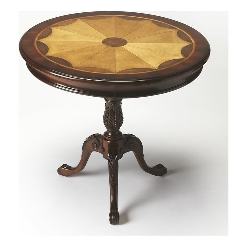 Butler Specialty Company Cherry Round Wood Pedestal Table