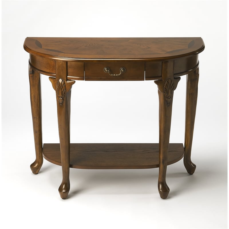 Butler Specialty Demilune Console Table In Vintage Oak | Cymax Business