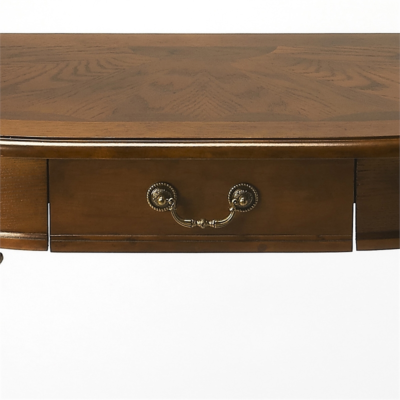 Butler Specialty Demilune Console Table In Vintage Oak | Homesquare
