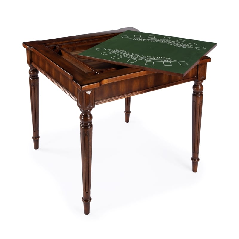Butler Specialty Company Vincent Wood Game Table - Antique Cherry Brown ...