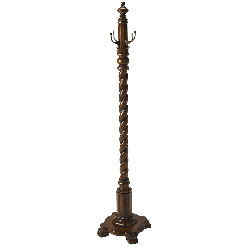 Butler Specialty Traditional Costumer Coat Rack In Plantation Cherry ...