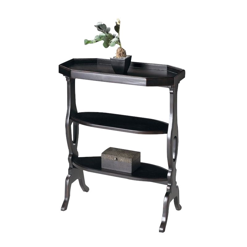 Butler Specialty Transitional Octagonal Accent Table in Plum Black ...