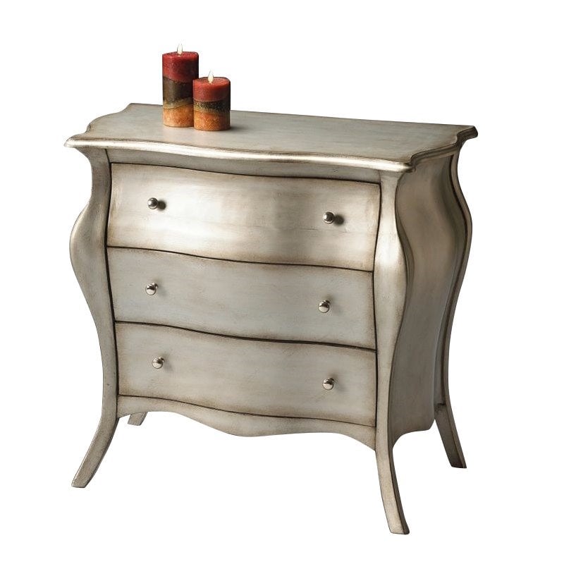 Butler Specialty Bombe Accent Chest in Brushed Pewter - 4006190