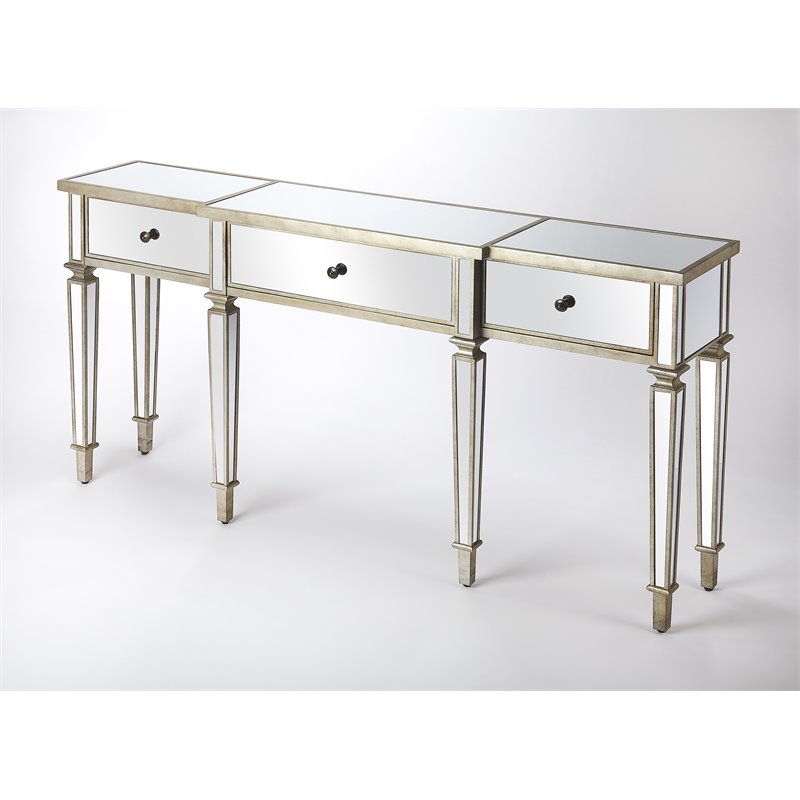 Butler Specialty Hayworth Mirrored Console Table In Chome | Cymax Business