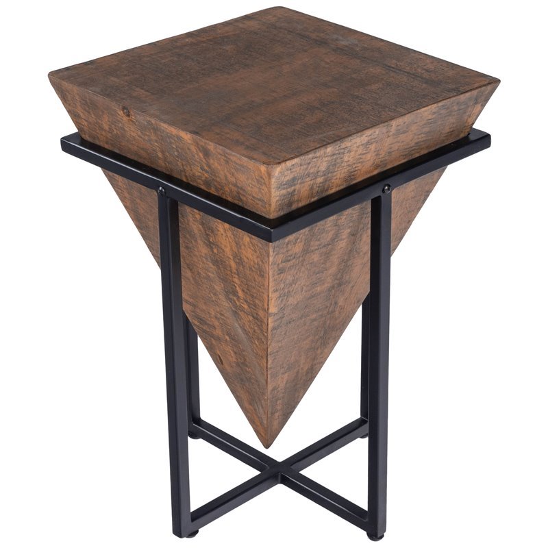 Butler Specialty Gulnaria Wood and Metal Accent Table in Brown - 5455140