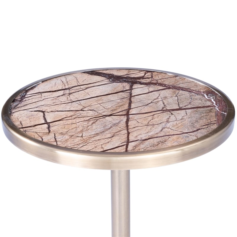 Butler Specialty Mash Metal & Marble End Table in Gold | Cymax Business
