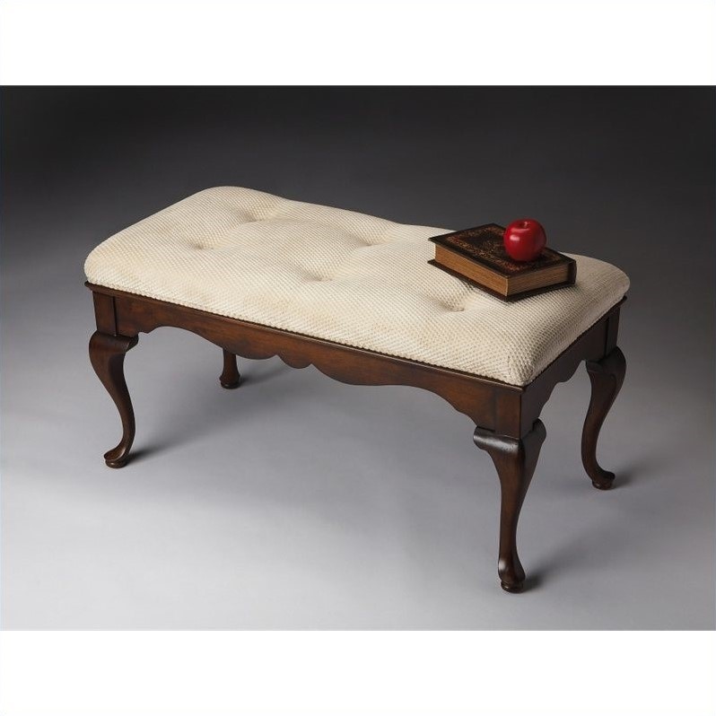 Butler Specialty Traditional Tufted Bench in Plantation Cherry | Cymax ...