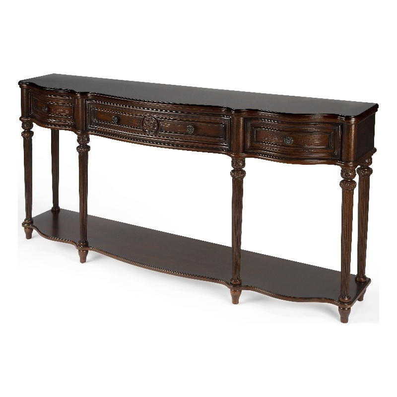 Butler Specialty Company Peyton Wood Console Table - Cherry Brown ...