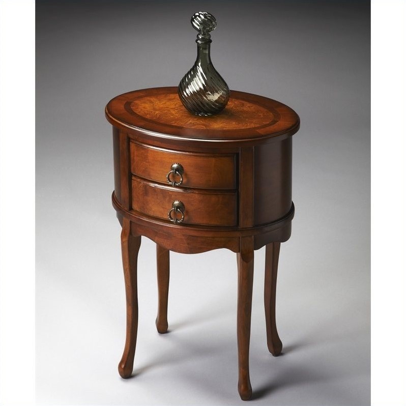 Butler Specialty Masterpiece 2 Drawer Side Table in Olive Ash Burl ...