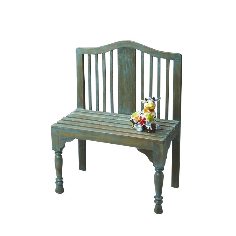 Butler Specialty Heritage Roseland Solid Wood Bench in Blue ...