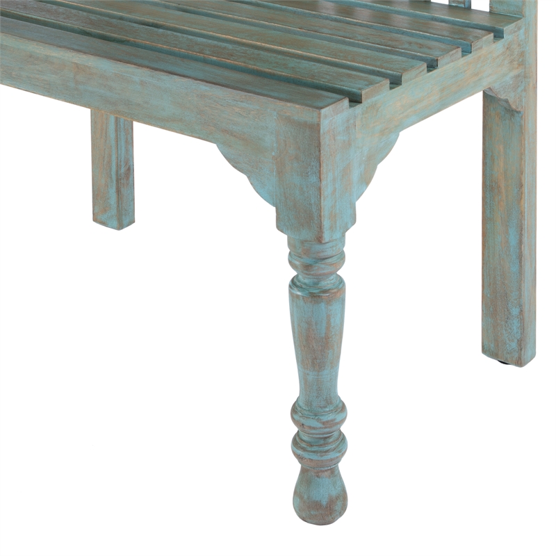 Butler Specialty Heritage Roseland Solid Wood Bench In Blue | Cymax ...