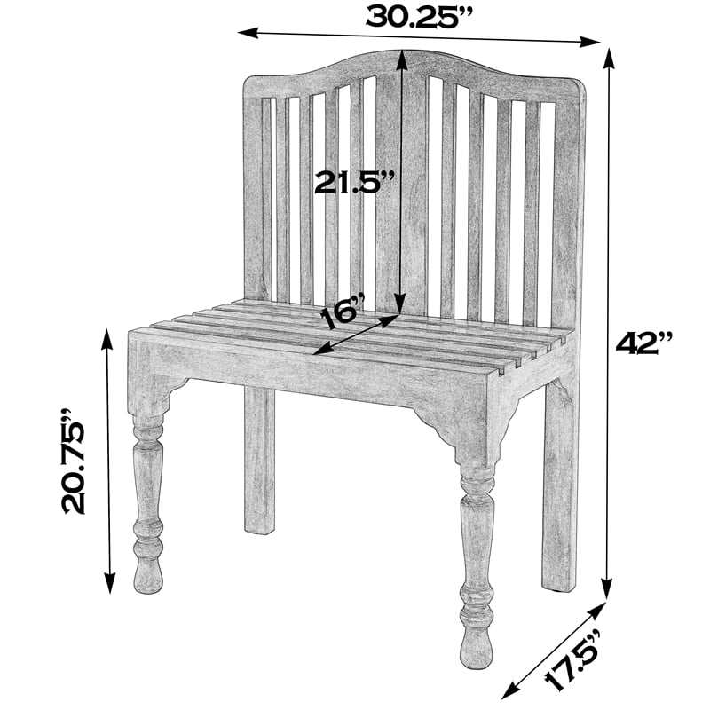 Butler Specialty Heritage Roseland Solid Wood Bench In Blue | Cymax ...