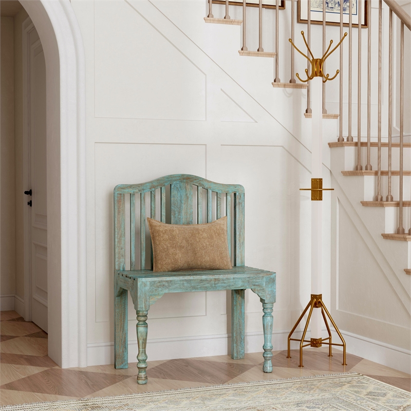 Butler Specialty Heritage Roseland Solid Wood Bench In Blue | Cymax ...