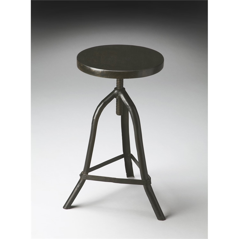 Butler Specialty Metalworks Adjustable Revolving Bar Stool in Black ...