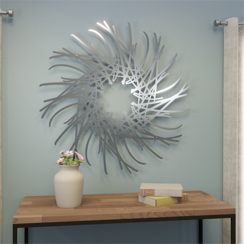 Ray of Sunshine Stainless Steel Metal Wall Decor | Cymax Business