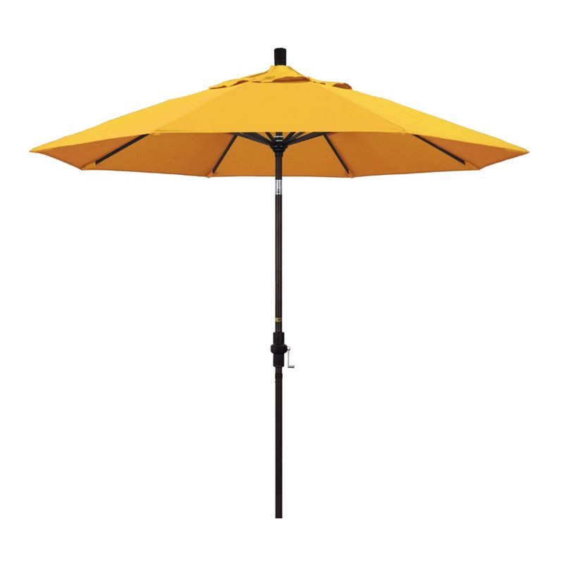 California Umbrella 9' Patio Umbrella in Sunflower Yellow | Homesquare