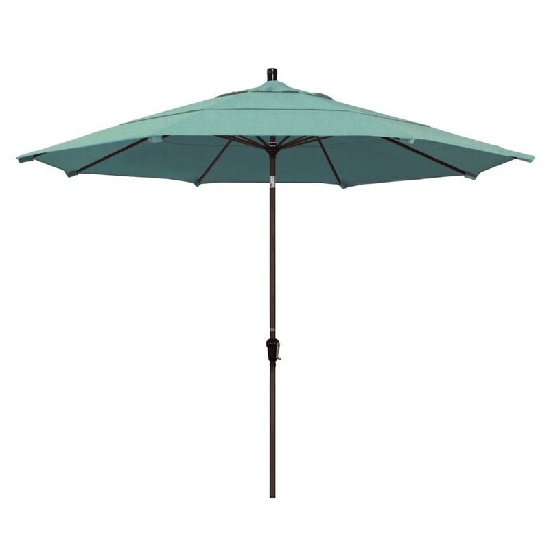 California Umbrella 11' Patio Umbrella in Spectrum Mist | Homesquare