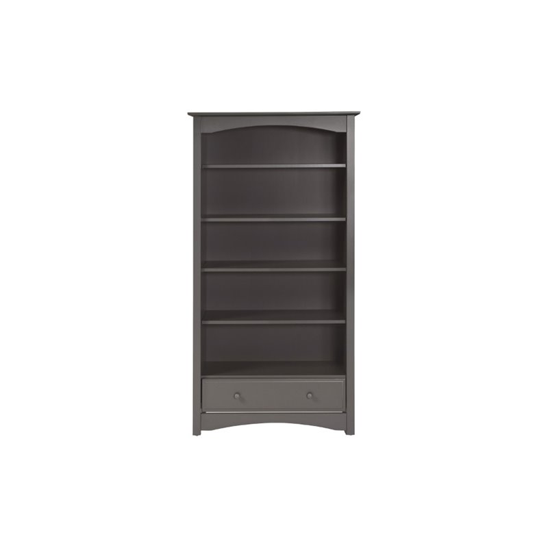 DaVinci Universal MDB 5 Adjustable Wood Shelf Bookcase in Slate