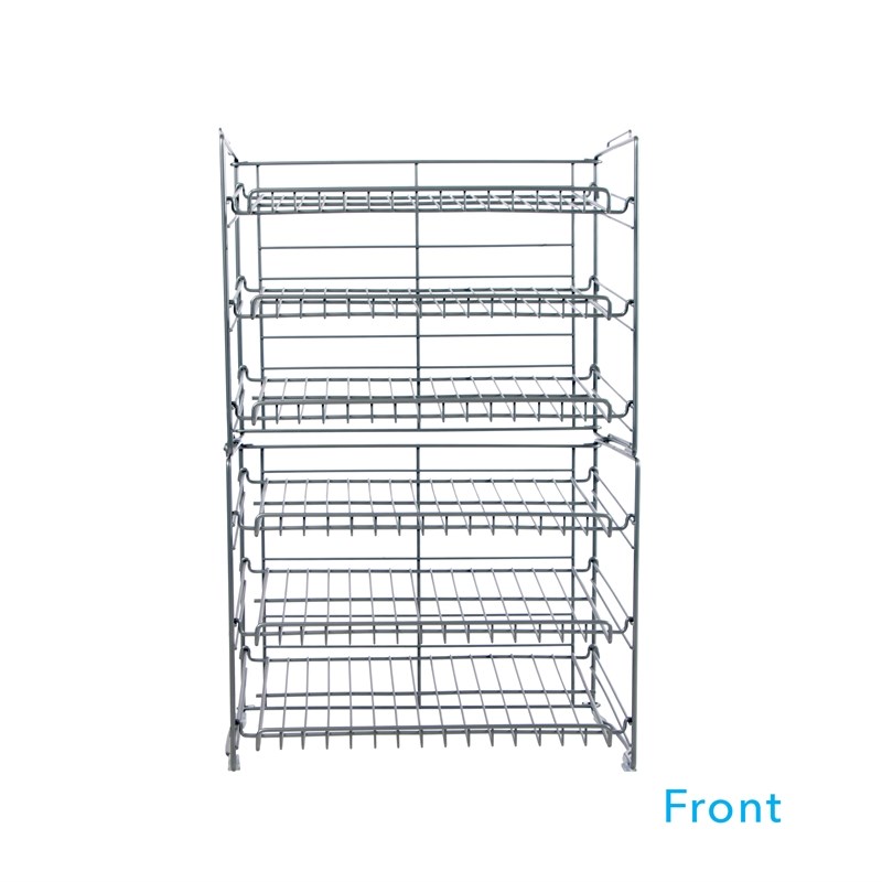 Atlantic 6-Tier Double Can Rack Wire Organizer for Pantry in Silver ...