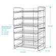Atlantic 6-Tier Double Can Rack Wire Organizer for Pantry in Silver ...