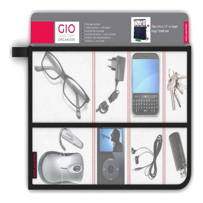 Atlantic GIO Large Gadget Insert Sleeve Organizer for Purse/Briefcase ...