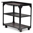 Sherlock Bar Cart in Tobacco Brown and Black Frame | Cymax Business