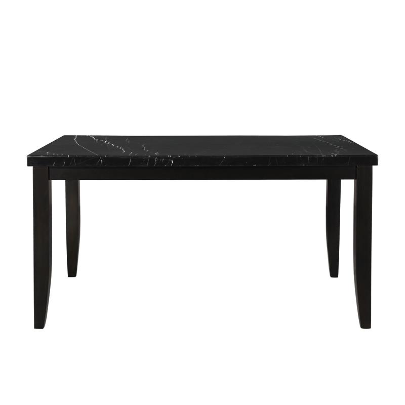 Markina Rectangle Black Marble Top Counter Height Dining Table ...