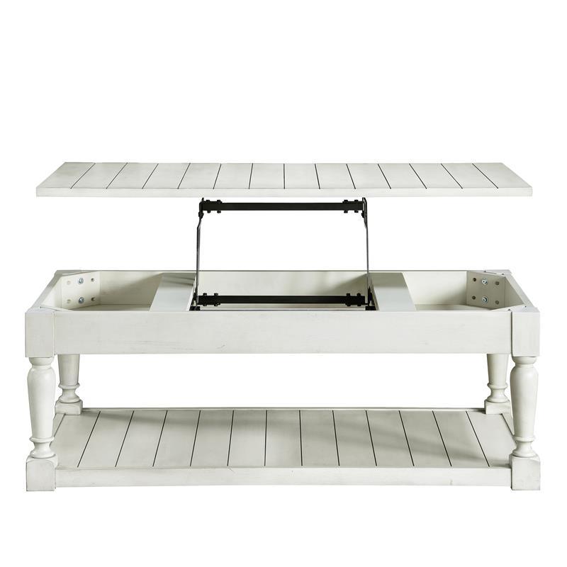 Steve Silver Hemingway White Alabaster Lift Top Coffee Table | Cymax ...