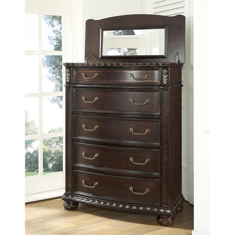 Steve Silver Monte Carlo Rich Cocoa Chocolate 5-drawer Lift Top Chest ...