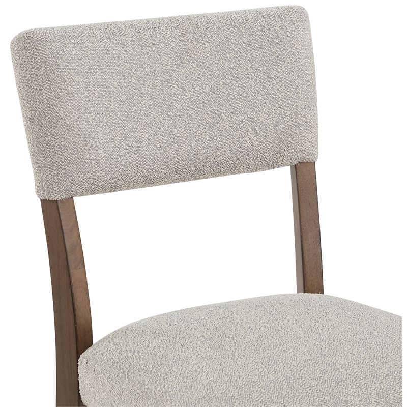 Steve Silver Wyndham Polyester Upholstered Dining Chair in White (Set of 2)