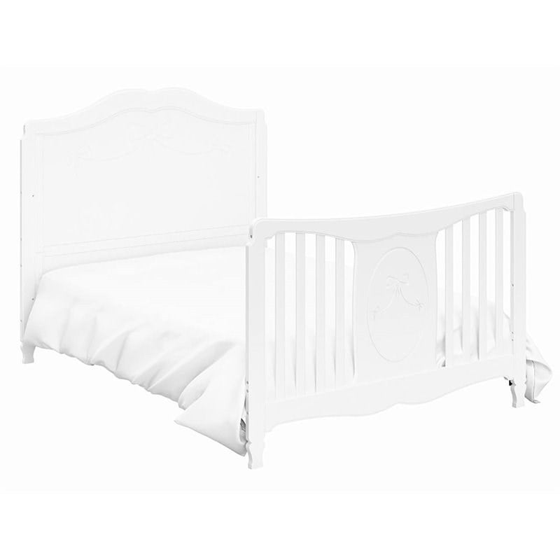 Stork Craft Princess Fixed Side Convertible Crib in White | Cymax Business
