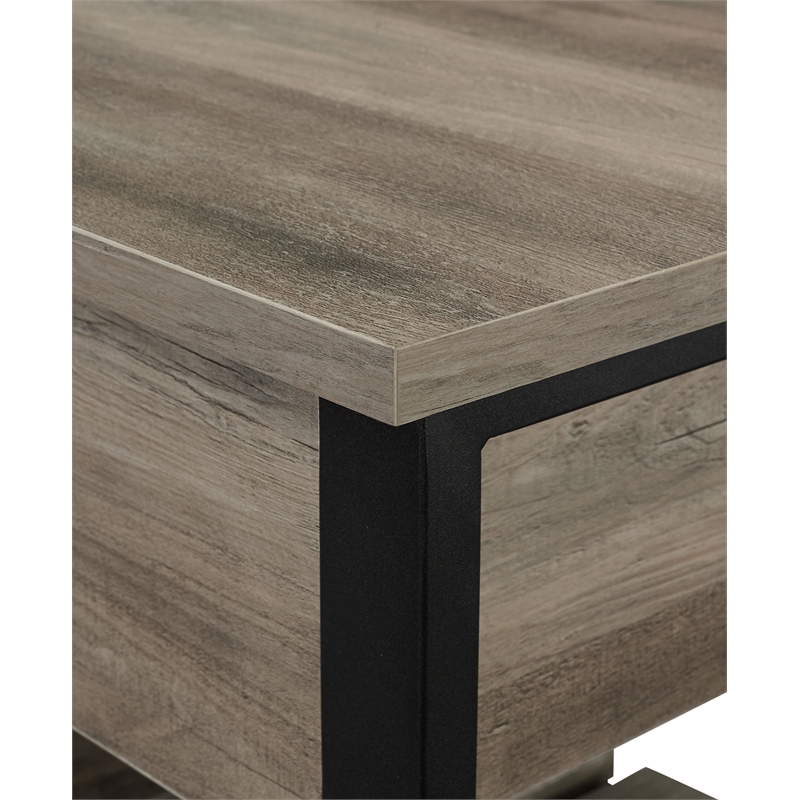 Walker Edison Park City 48 Modern Farmhouse Wooden Storage Bench in Gray Wash Cymax Business