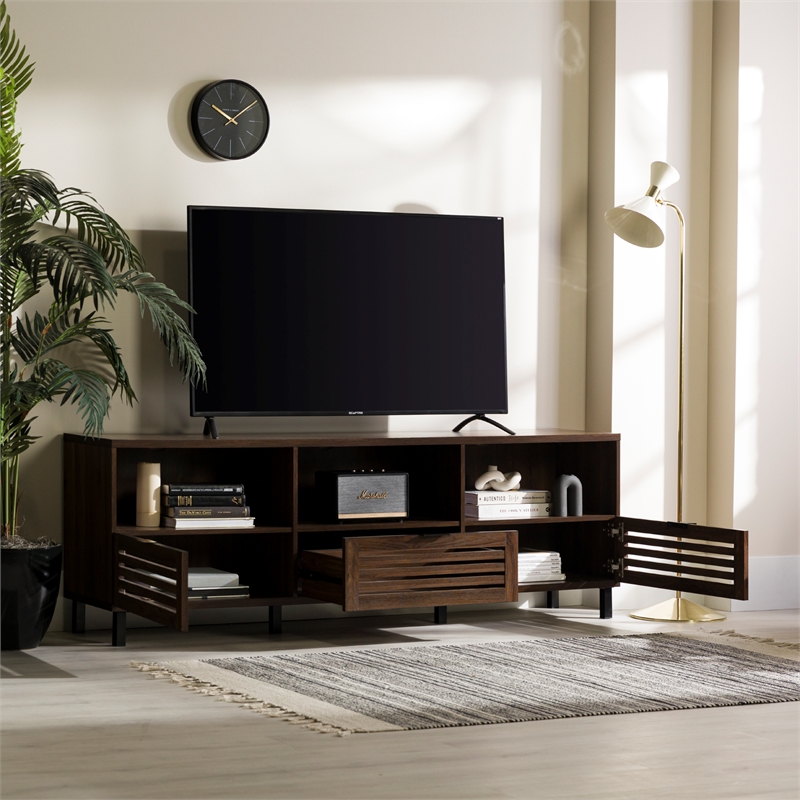 Dark wood tv stand 70 inch store